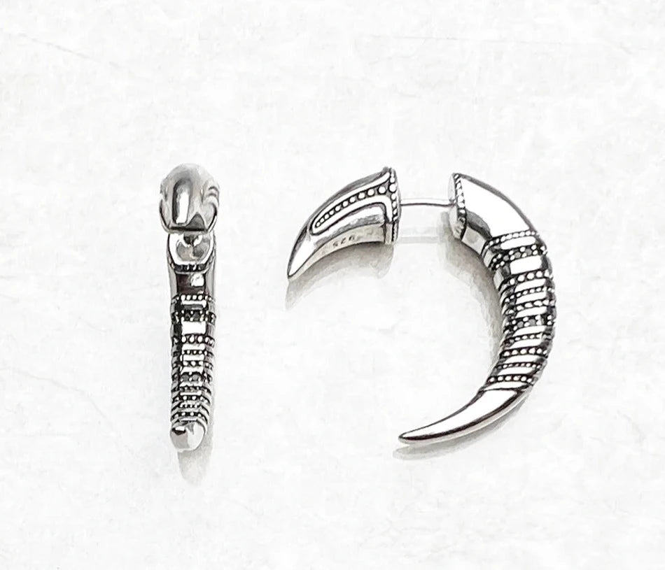 Sterling Silver Tribal Claw Talon Stud Earrings — Halo’s London