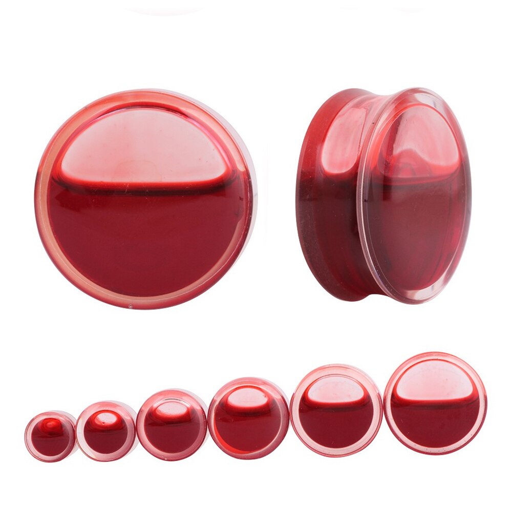 Liquid "Blood" Filled Ear Plugs - Double Flared | 8mm - 25mm — Halo’s ...